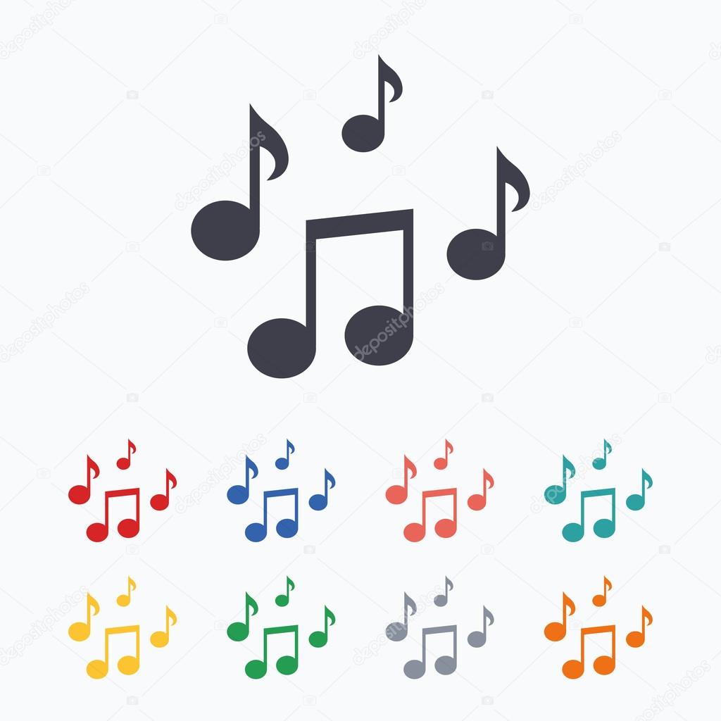 Music notes sign icons Stock Vector by ©Blankstock 98365338
