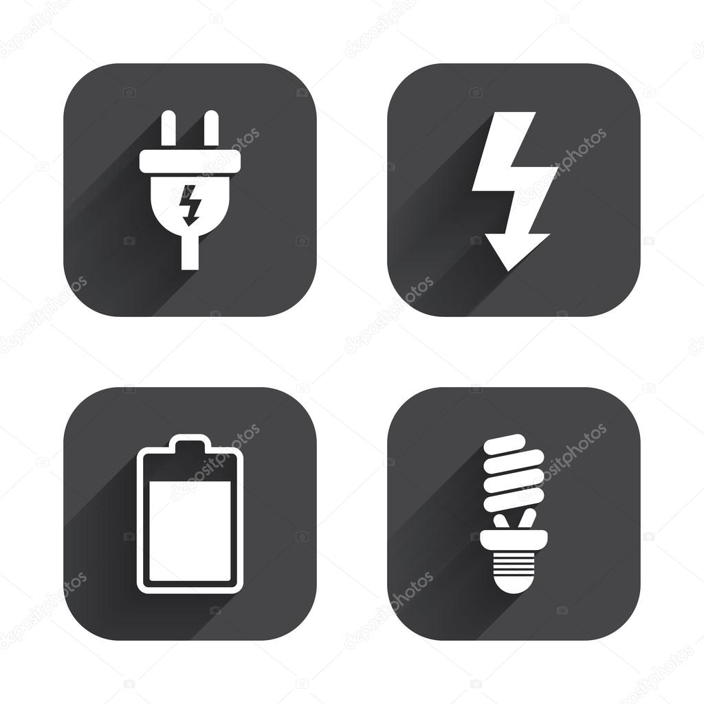 Electric plug signs Stock Vector by ©Blankstock 99438256