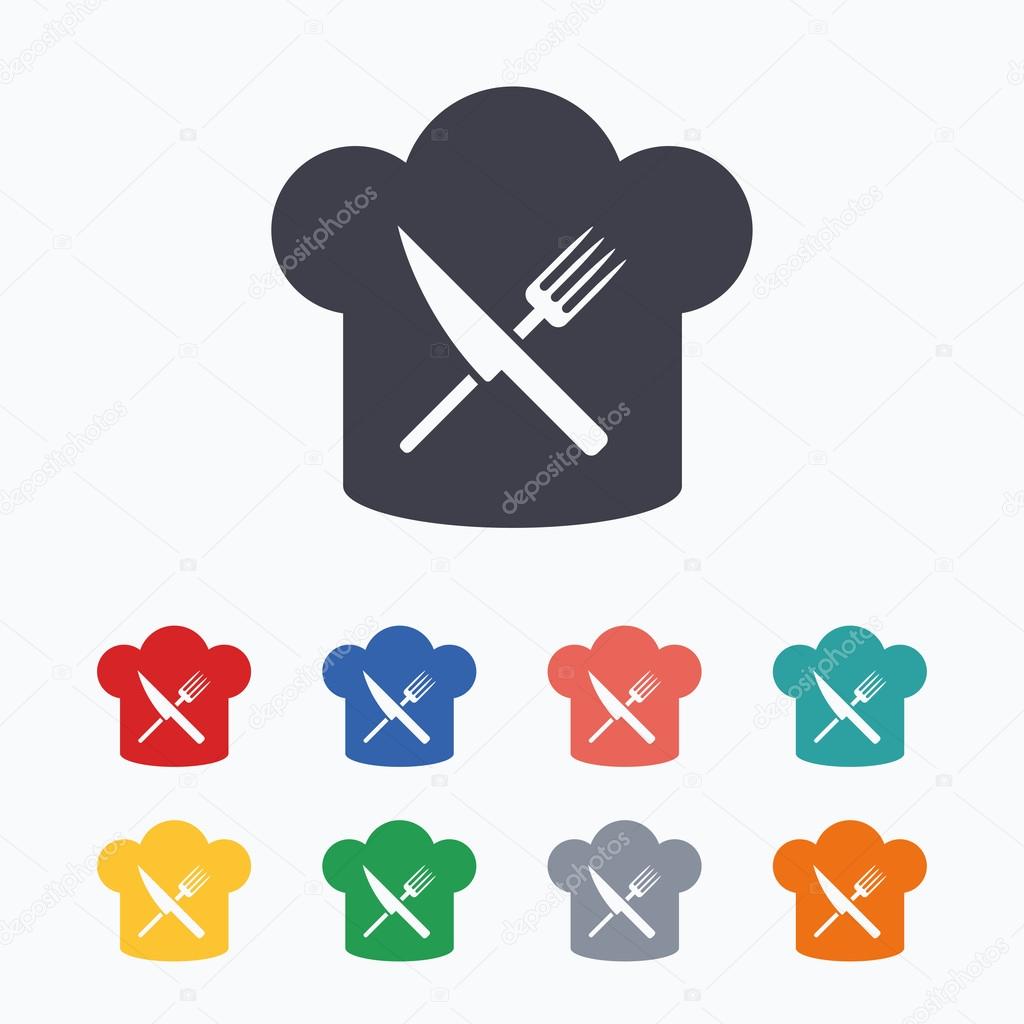 Chef hat sign icons Stock Vector by ©Blankstock 99438430