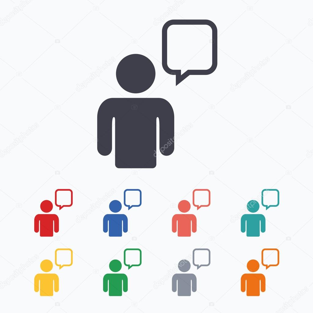 Chat sign icons Stock Vector by ©Blankstock 99438812