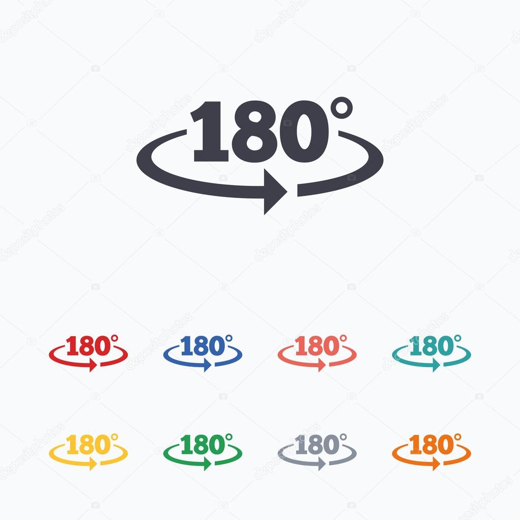 Angle 180 degrees signs Stock Vector by ©Blankstock 99440650