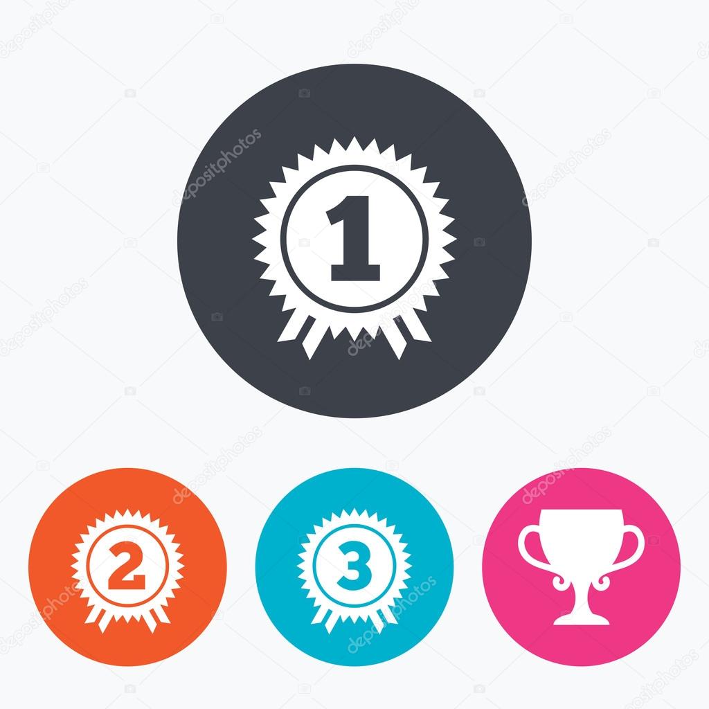 Ikon tempat pertama, kedua dan ketiga . Vektor Stok oleh ©Blankstock ...