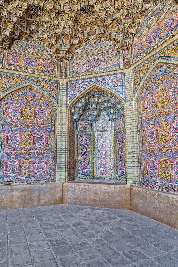 Nasir al-Mulk Mosque decoration vertical — Stock Photo © dbajurin #83683812