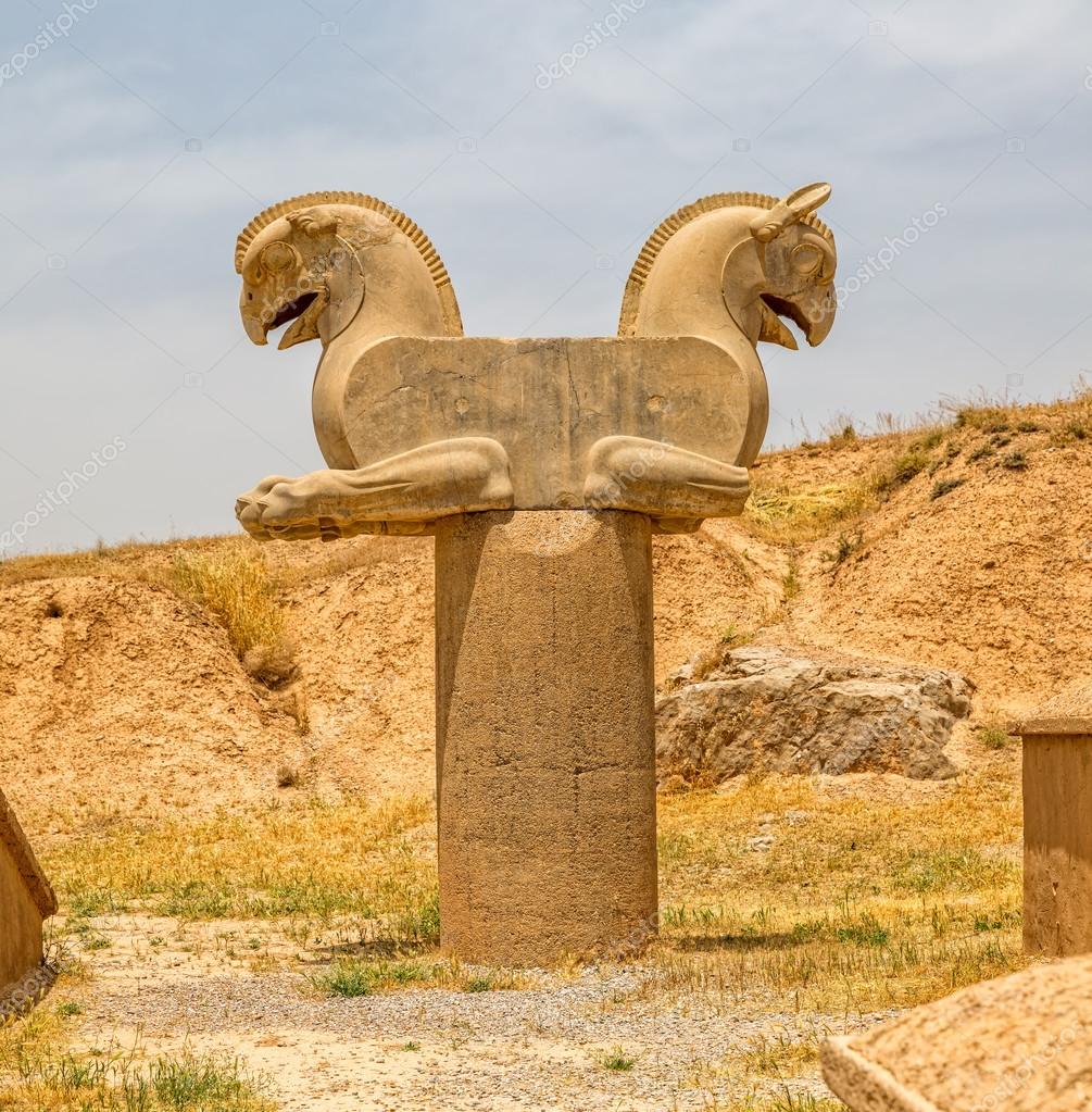 Homa Bird in Persepolis — Stock Photo © dbajurin #96576036