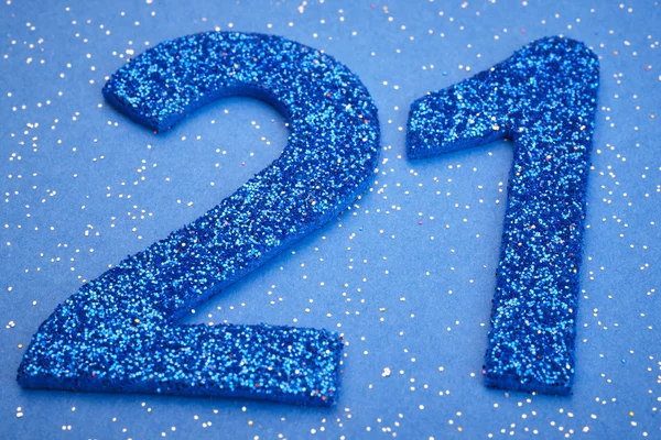 Number twenty blue color over a blue background. Anniversary — Stock ...