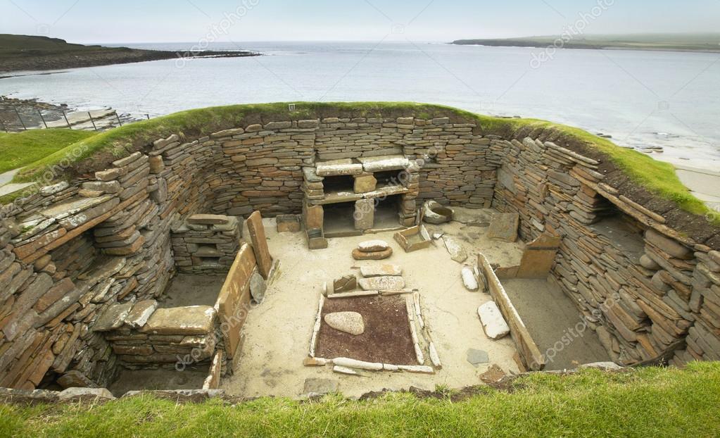 Scottish prehistoric site in Orkney. Skara Brae. Scotland Stock Photo ...