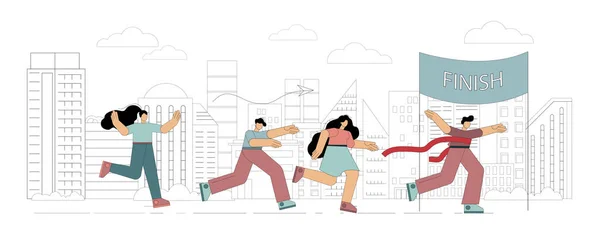 Línea de meta imágenes de stock de arte vectorial | Depositphotos