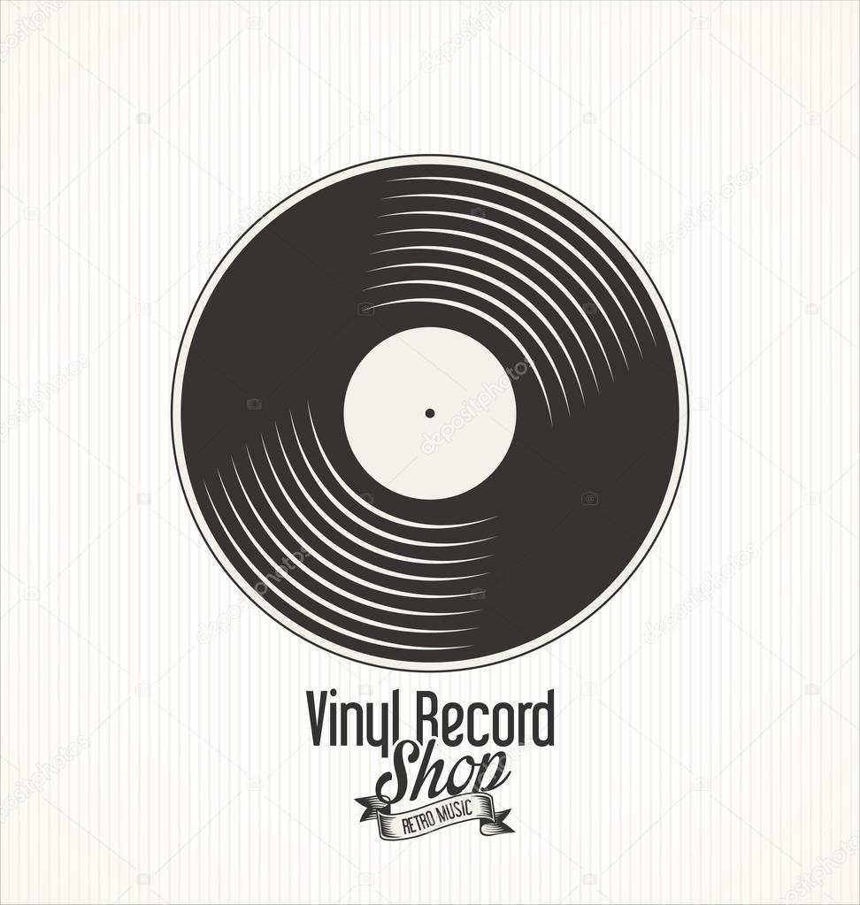 Vinyl record shop retro grunge banner Stock Vector by ©totallyout 102659984