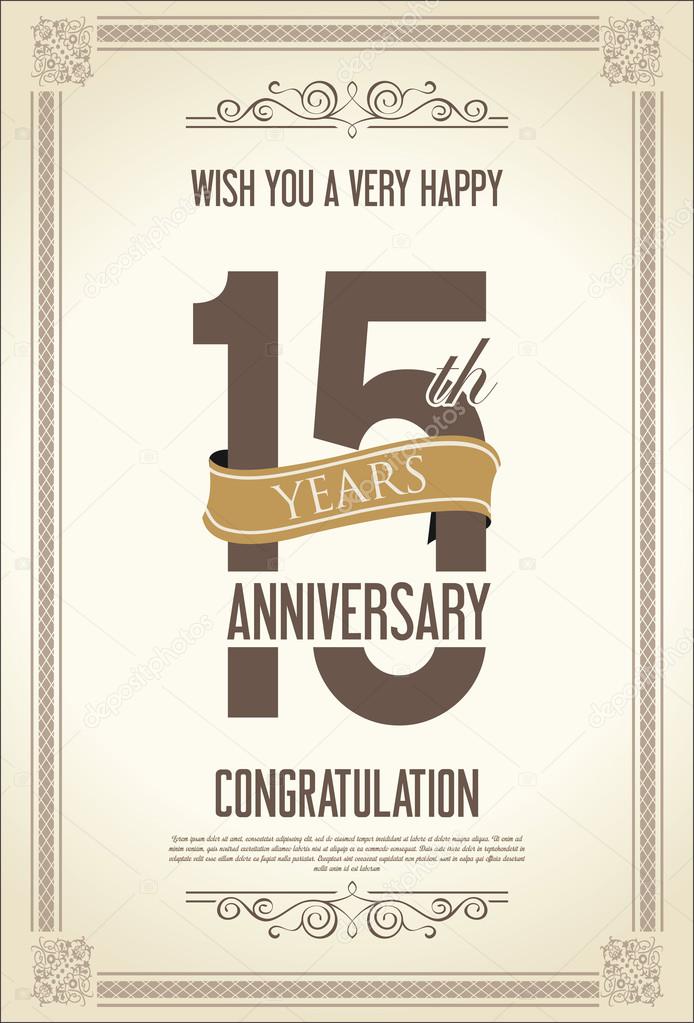 Anniversary retro vintage background Stock Vector Image by ©totallyout ...