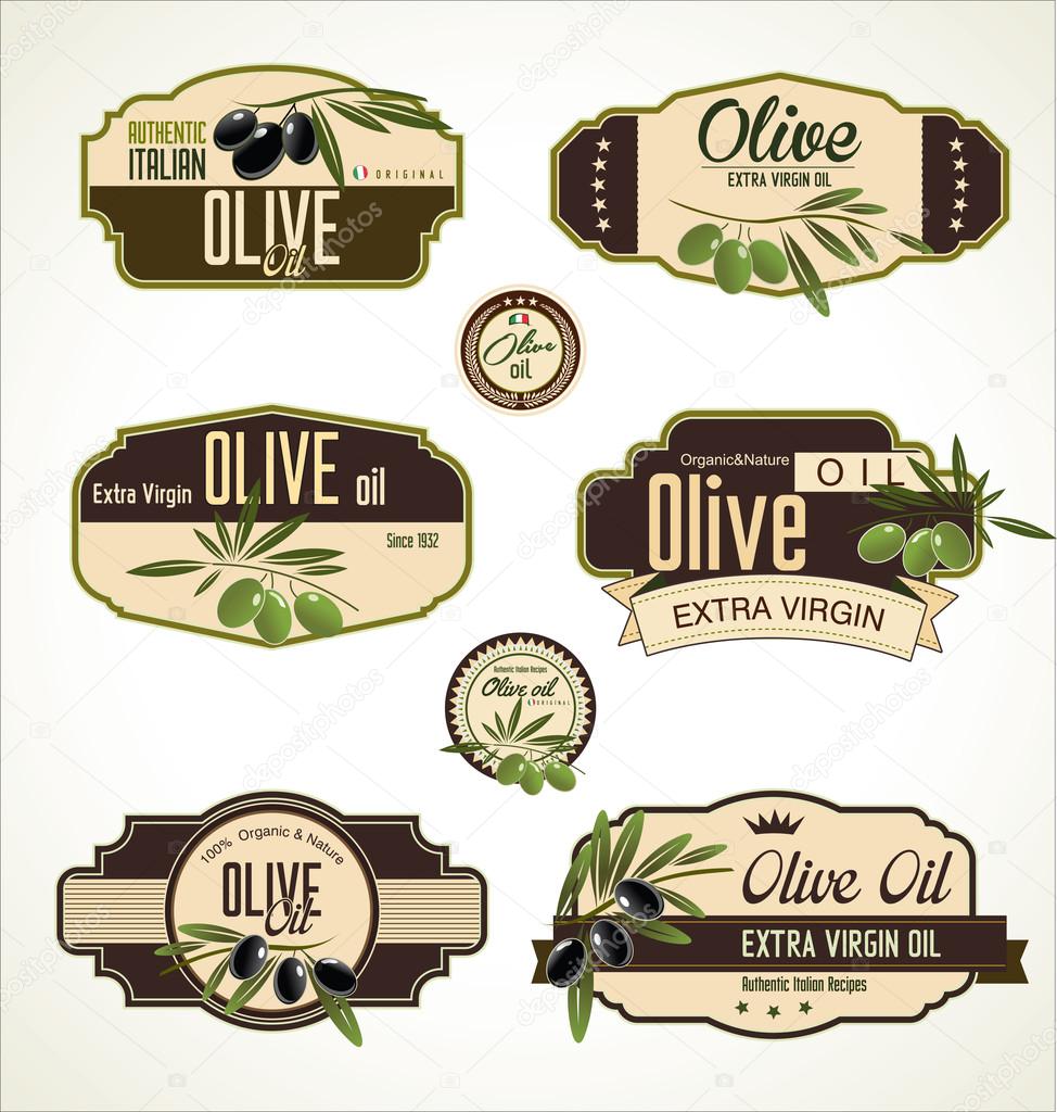 Olive labels Stock Vector Image by ©totallyout #52790573