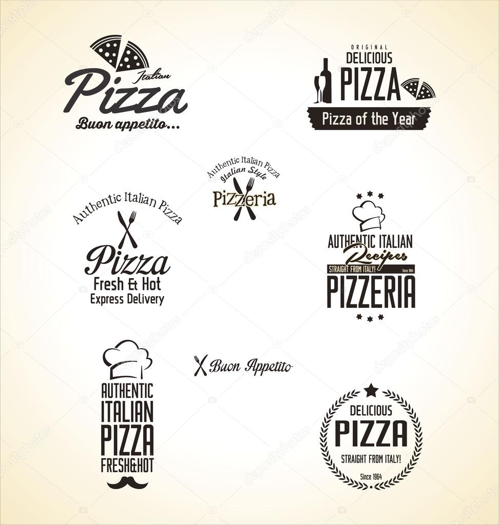 Pizza labels Stock Vector Image by ©totallyout #53068701