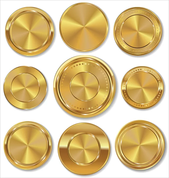 Gold button Vector Art Stock Images | Depositphotos