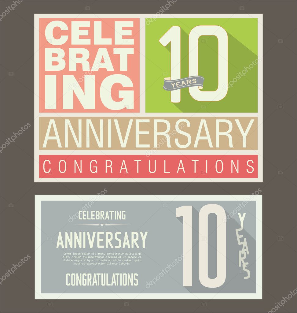 Anniversary retro background Stock Vector by ©totallyout 68321051