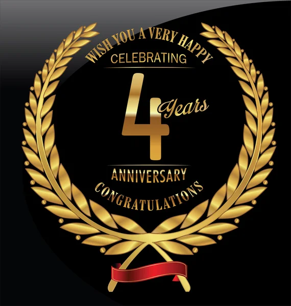 4 years anniversary Vector Art Stock Images | Depositphotos
