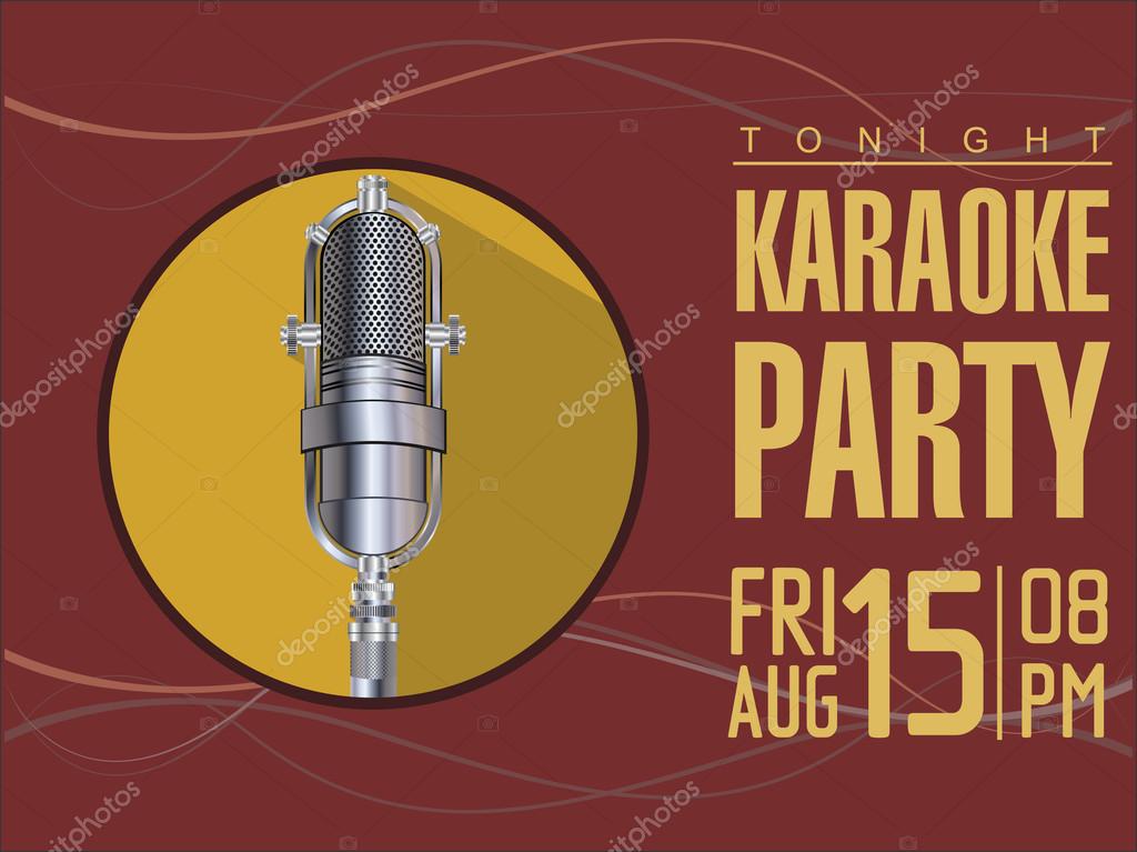 Karaoke party background Stock Vector by ©totallyout 86133258
