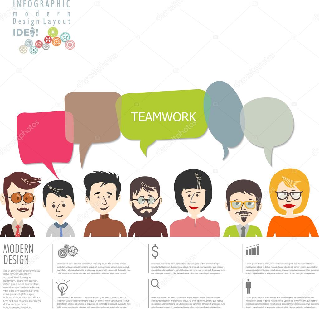 Teamwork infographic modern design template Stock Vector Image by ...
