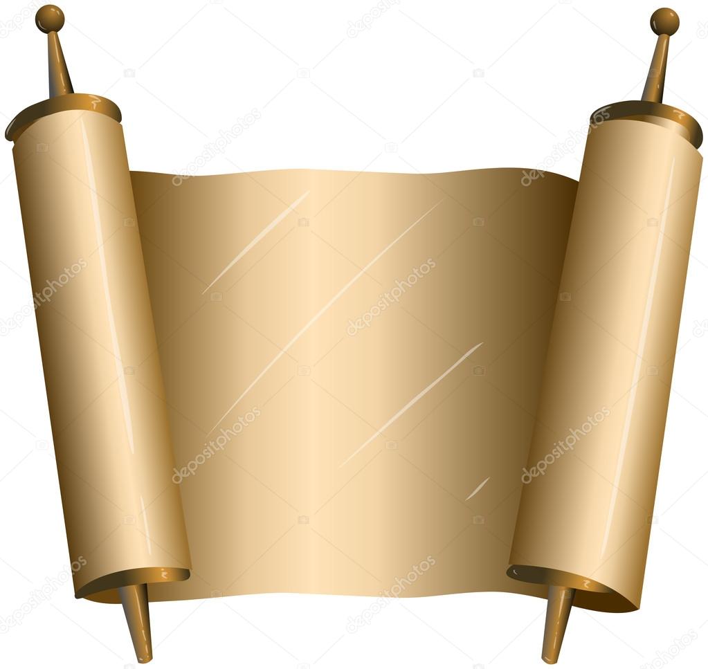 Traditional Jewish Torah Scroll — Stock Vector © LironPeer #52465677