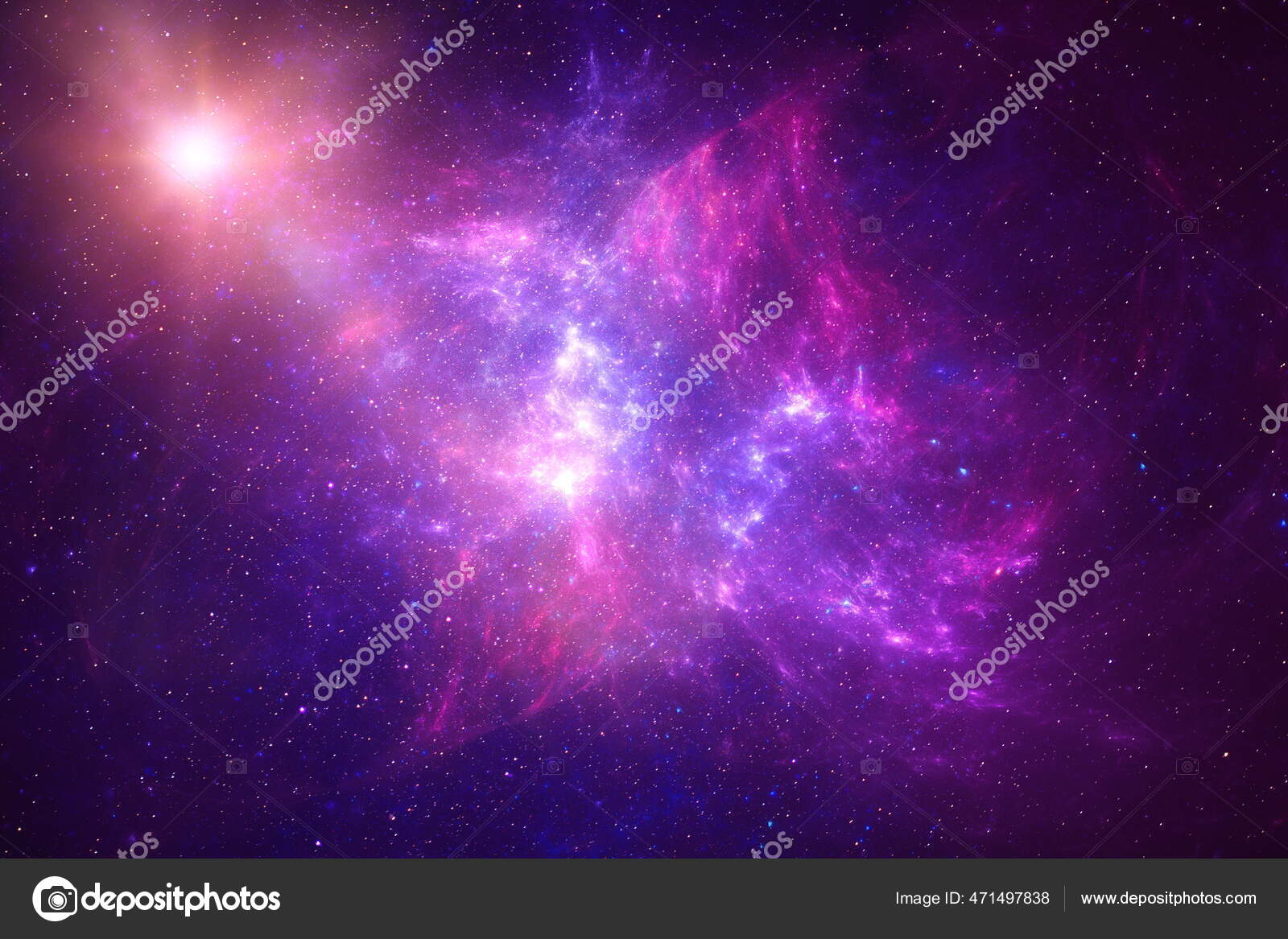 Nebula Space Night Sky Starry Universe Milky Way Planet Blurred Stock ...