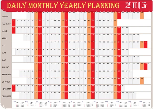 2018 all year wall planner. Template for filling. Stock Vector Image by ...