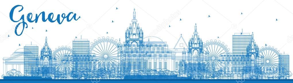 102 Geneva skyline Vector Images, Royalty-free Geneva skyline Vectors ...