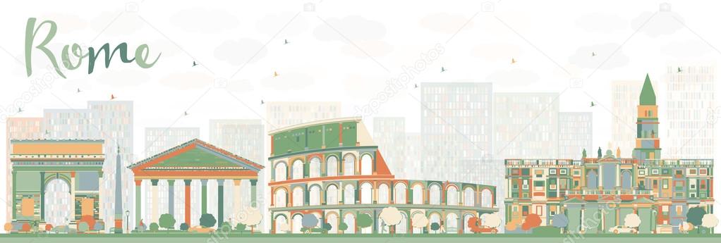 Rome italy buildings Vector Art Stock Images | Depositphotos