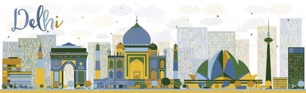 Delhi skyline Vector Art Stock Images | Depositphotos