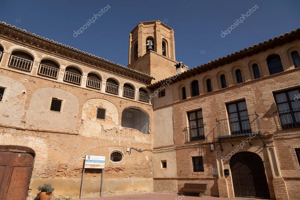 Ambel, España - 19 de febrero de 2021: Vista general del Palacio ...