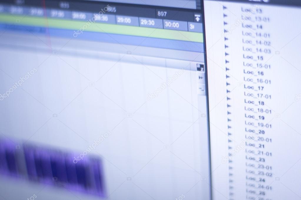 Sound recording studio screen — Stock Photo © edwardolive #122106630