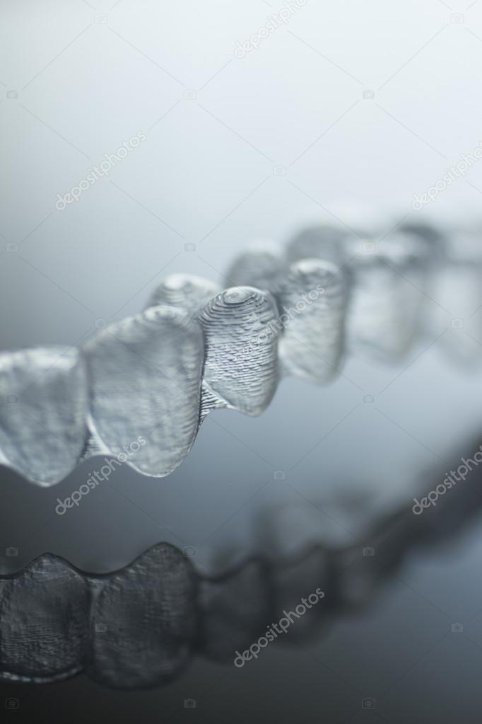 Invisible dental teeth brackets tooth plastic braces Stock Photo by ...