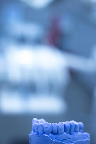 Dental mold dentist clay teeth ceramic plate model cast - Stock Image ...