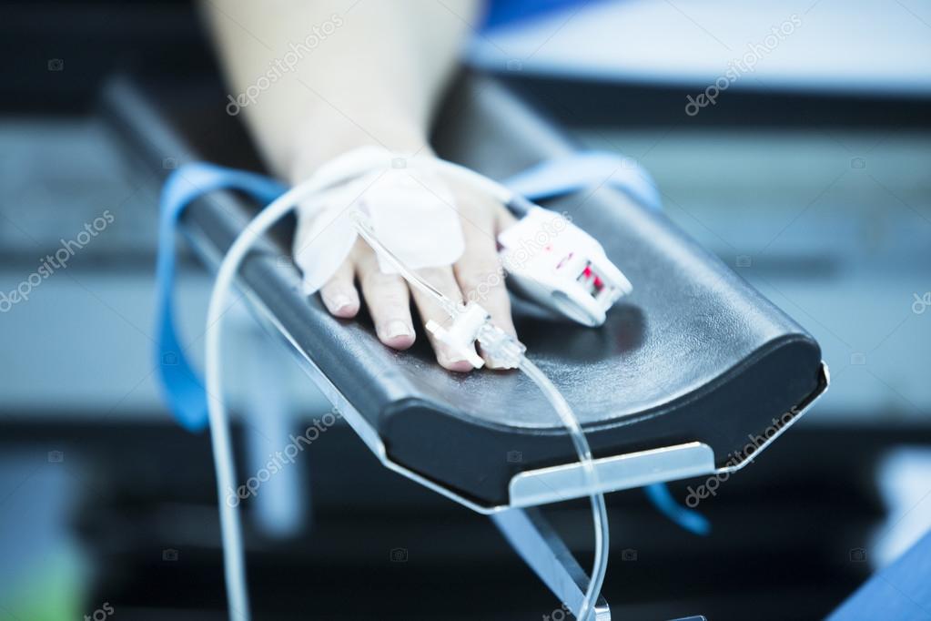 Patient hand in hospital operating room surgery Stock Photo by ...