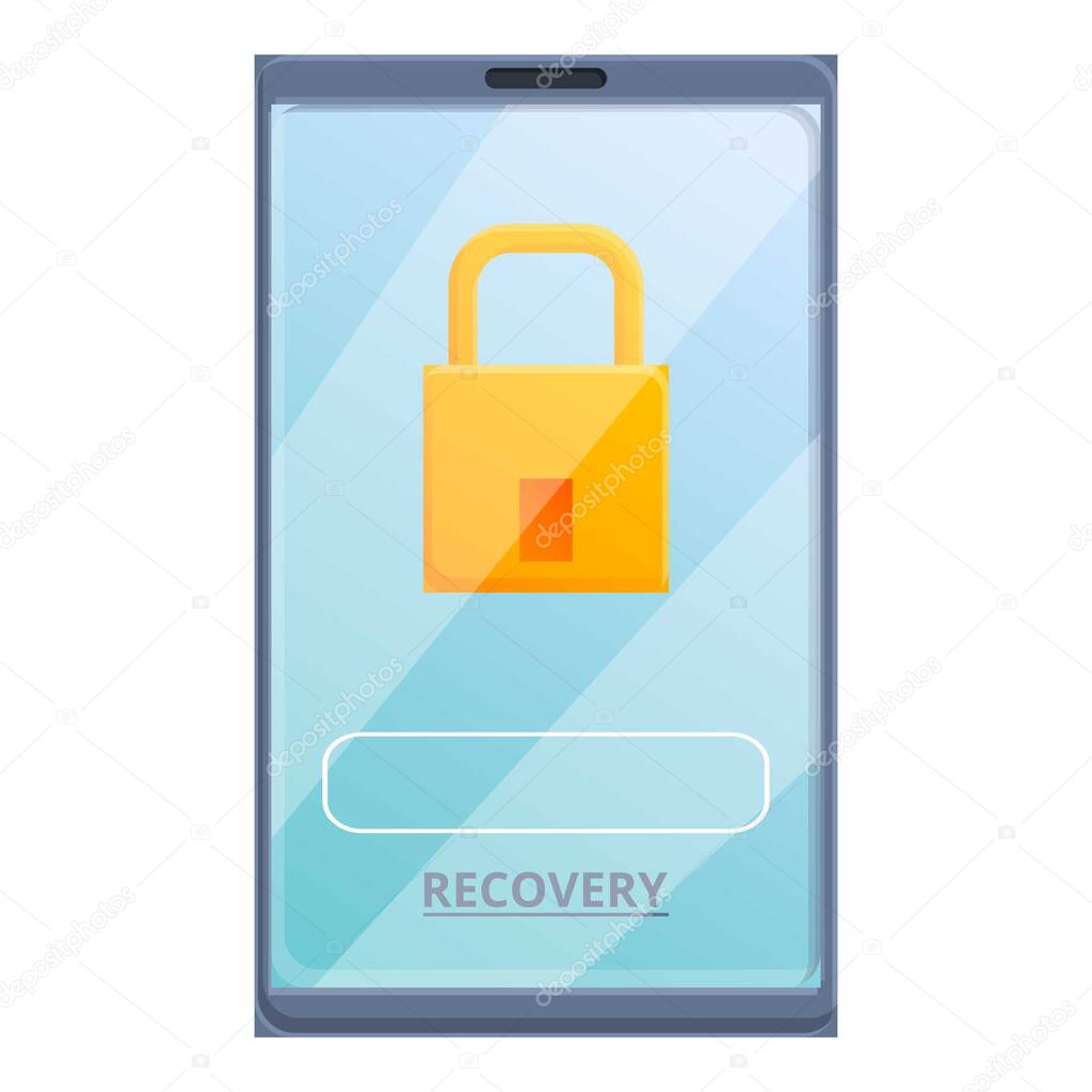 Fijar icono de recuperación de contraseña, estilo de dibujos animados 2022