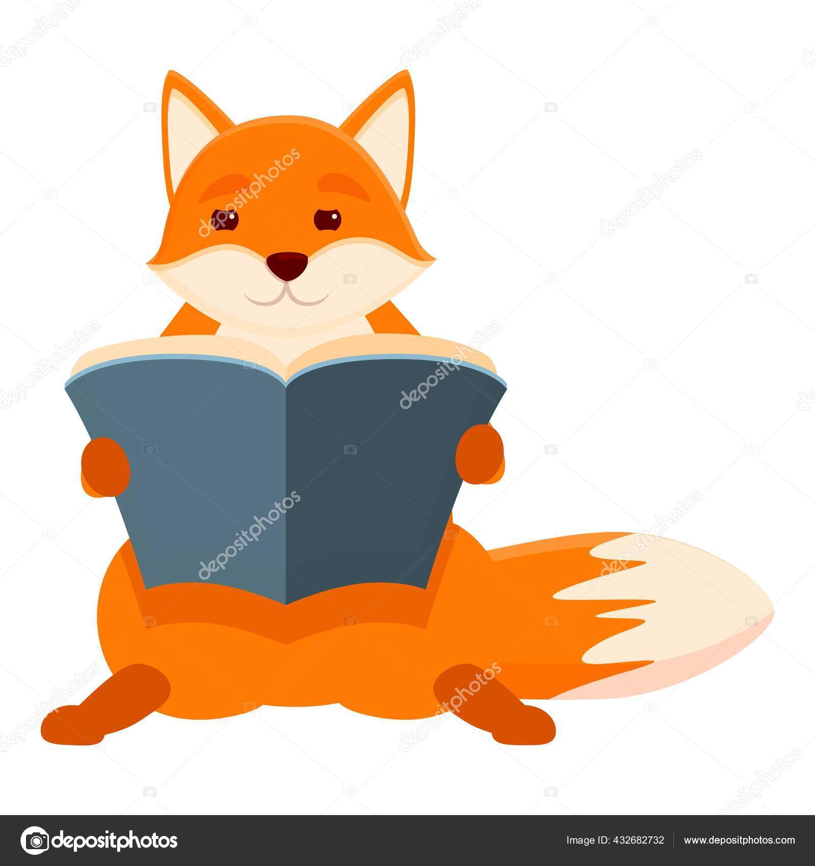 Fox read book icon, cartoon style Stock Vector Image by ©Nsit0108 ...