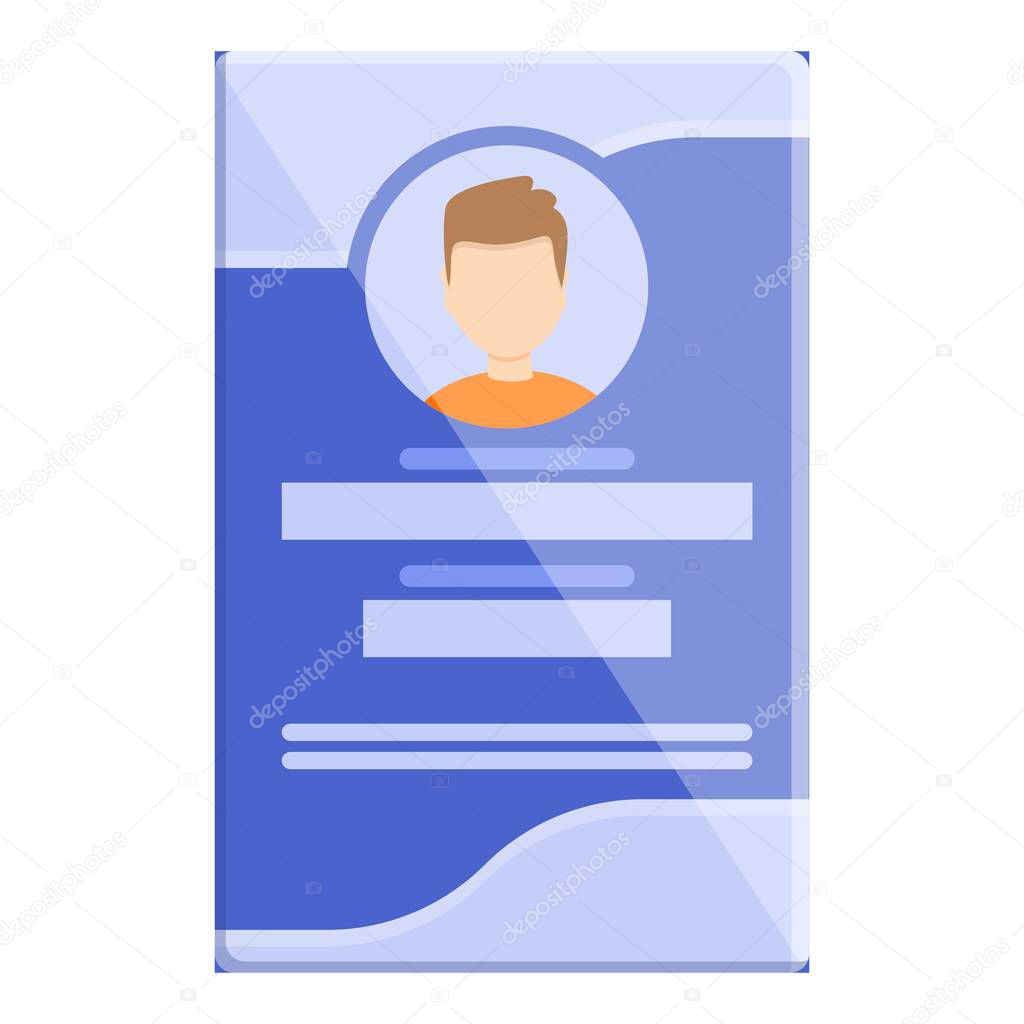 Id nombre de la tarjeta icono, estilo de dibujos animados 2023