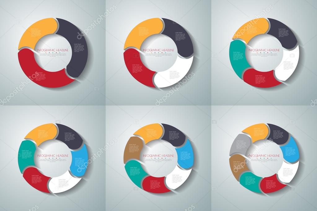 Circle arrows infographics set. Stock Vector Image by ©sweetjinkz ...