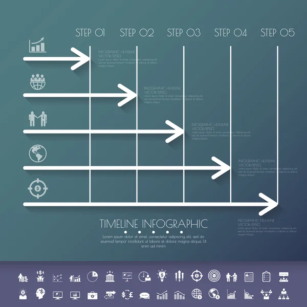 StepDesign number timeline template Stock Vector by ©sweetjinkz 111594116