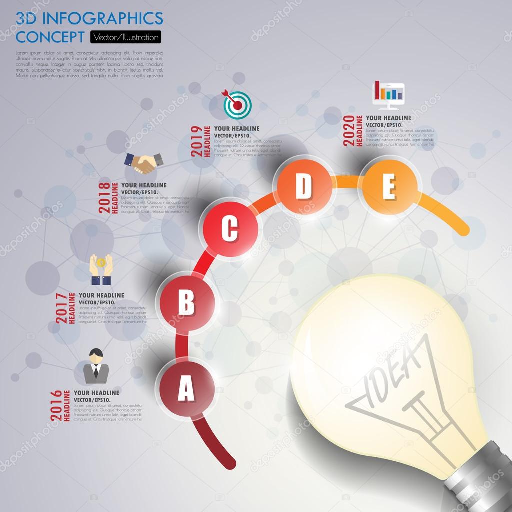 3d Infographic Template. Data Visualization. Can be used for wor Stock ...