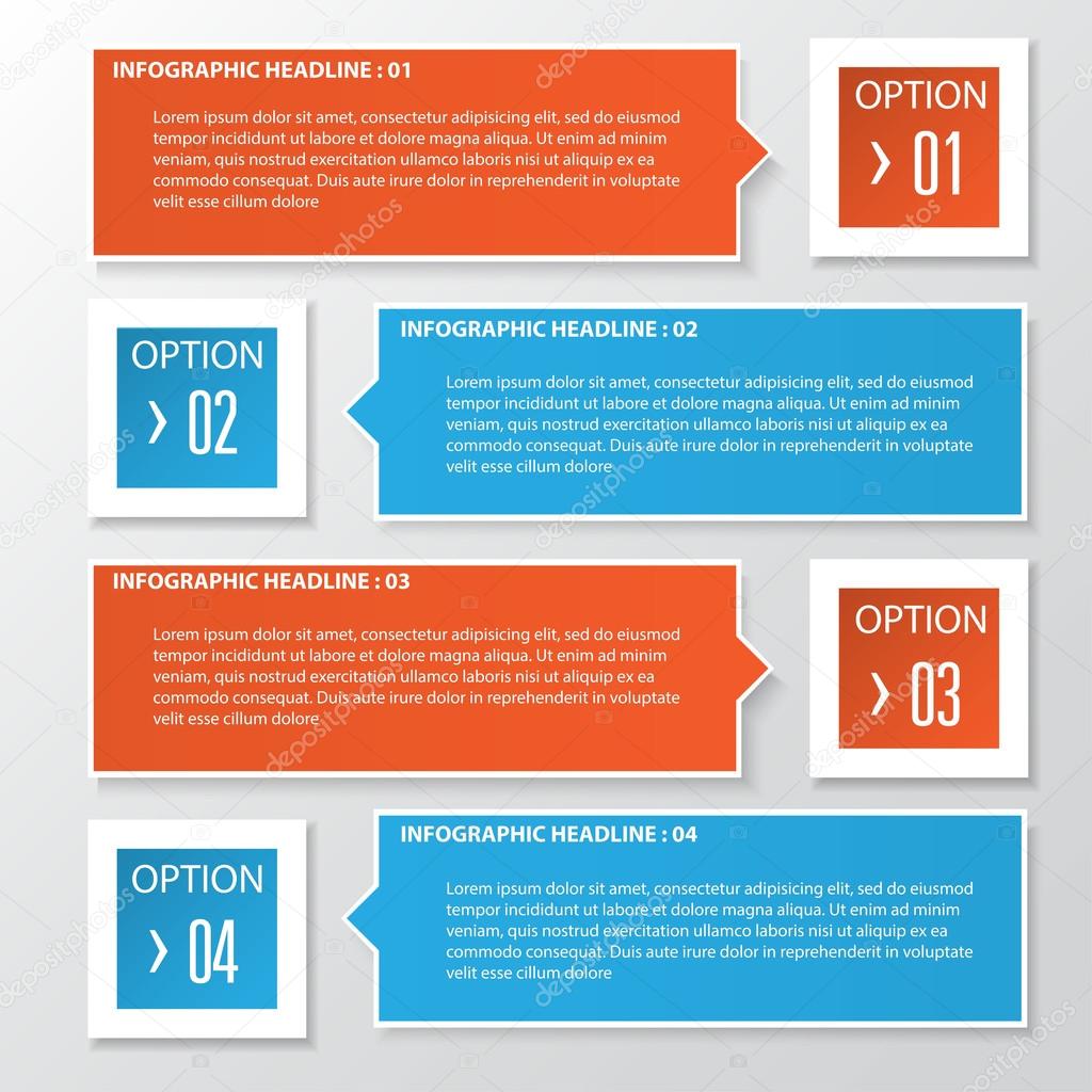 Vector business step paper chart and numbers banner design templ Stock ...