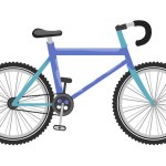 Blue bike bicycle isolated on white background Stock Vector Image by ...