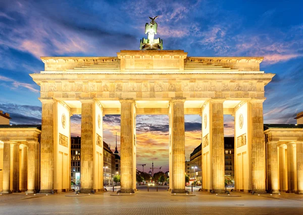 Berlin gate at night - Stock Image - Everypixel