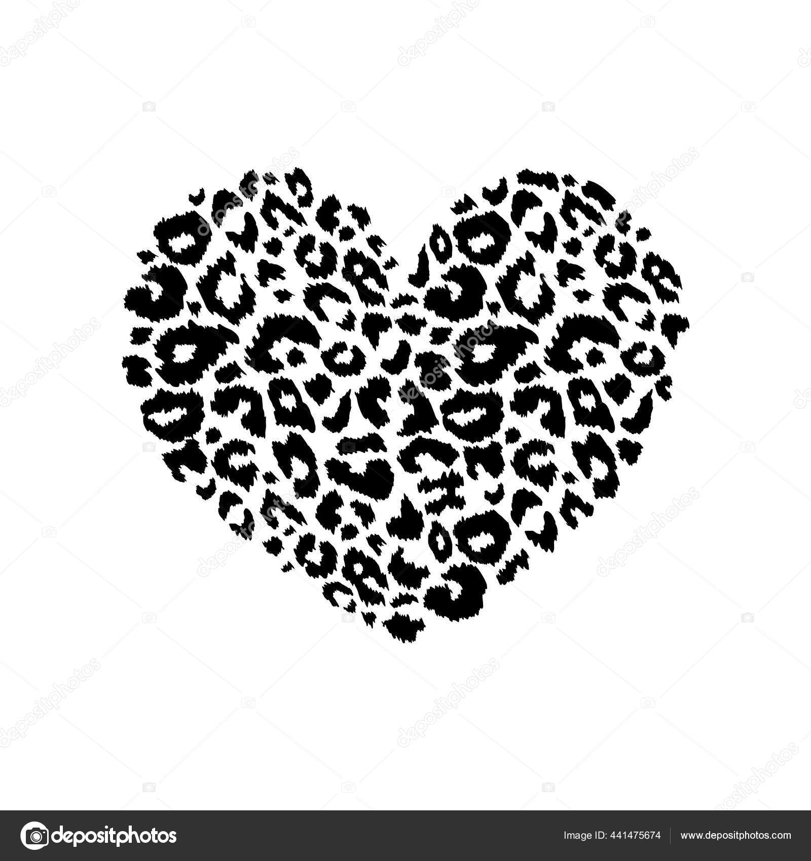 Motif Imprimé Guépard Noir Et Blanc Tissu Fibranne Viscose : Motif