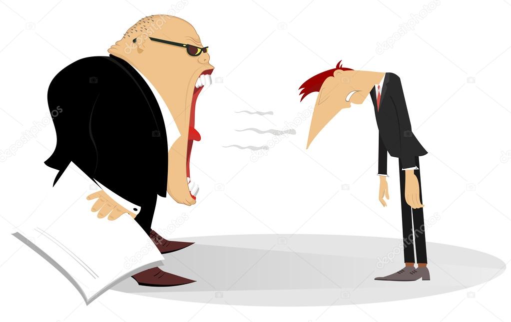 Angry boss — Stock Vector © sotosy #72804497