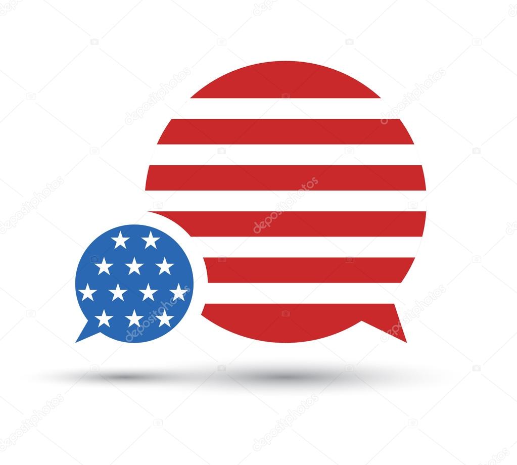 Two overlapping speech american flag style Stock Vector Image by ©kapan ...