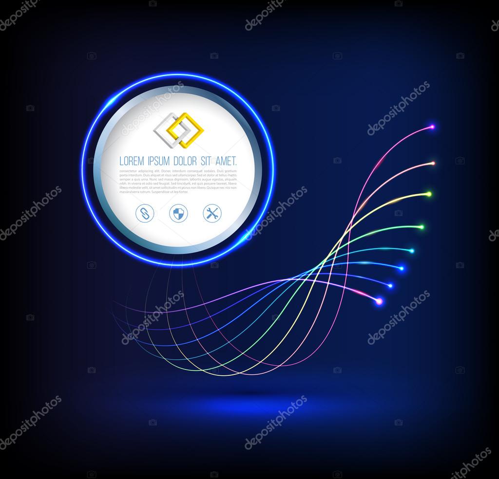 Abstract wave of fiber optic technology connections concept — Stock ...