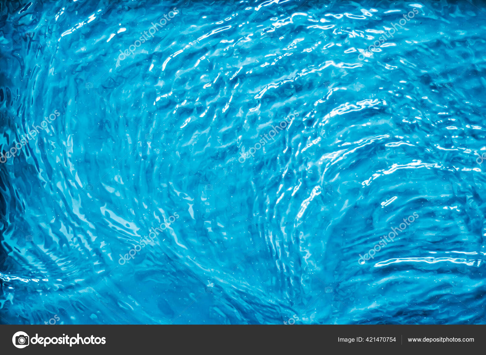Blue water texture as abstract background, swimming pool and waves ...