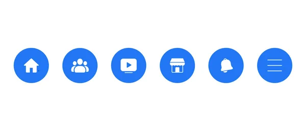 Facebook Menu Icons Vector