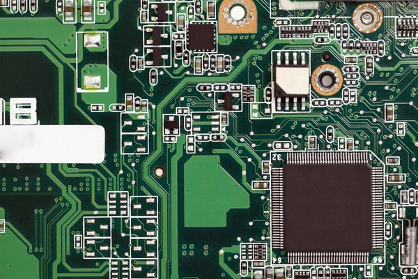 Closeup of electronic circuit board PCB with CPU processor — Stock ...
