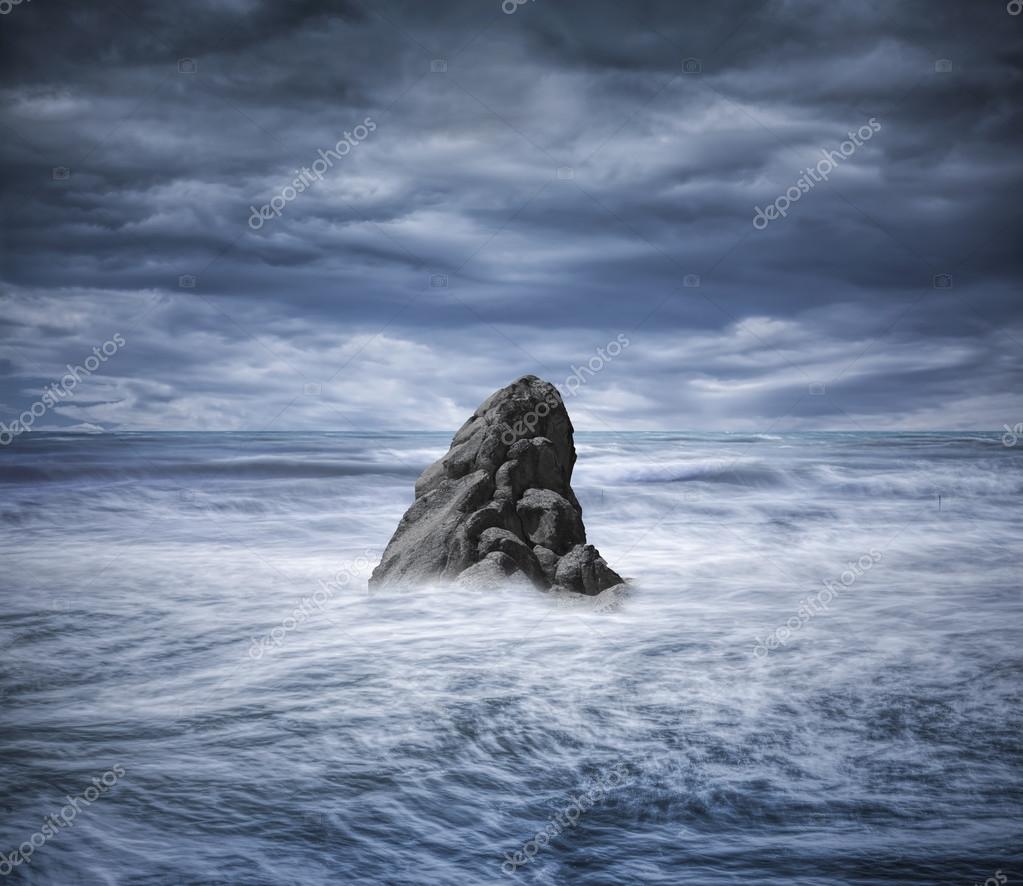 Rocks and sea storm. Stock Photo by ©sonerbakir 58457571