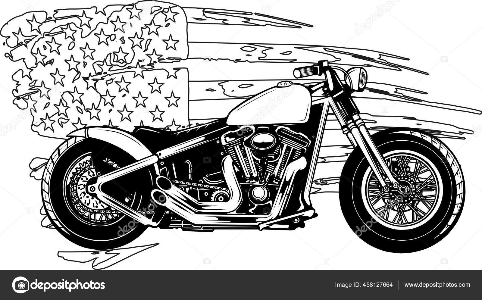 Chopper Bikes Drawing