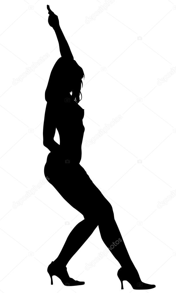 Sexy Woman Silhouette — Stock Vector © Snesivan888 59196023